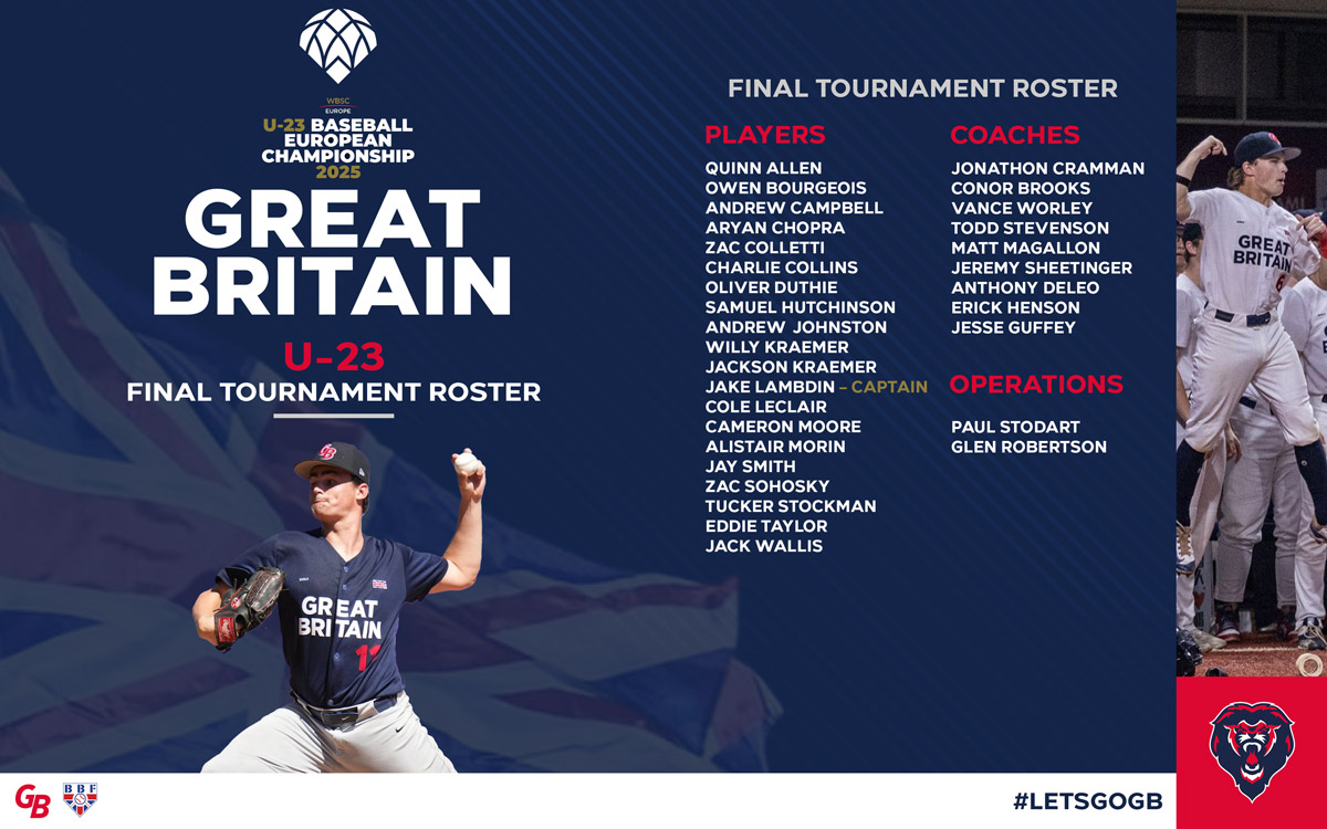Great Britain Baseball Announces Roster For 2025 WBSC U23 European ...